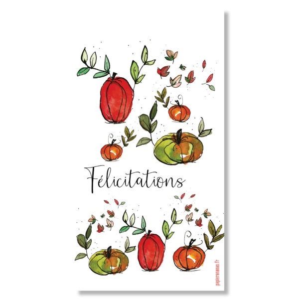 Carte Merci d'automne - Papier ananas