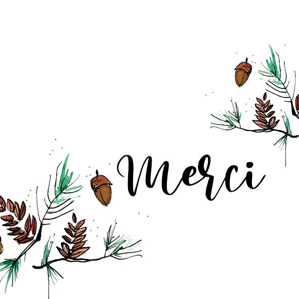 Papeterie de remerciements – Papier ananas