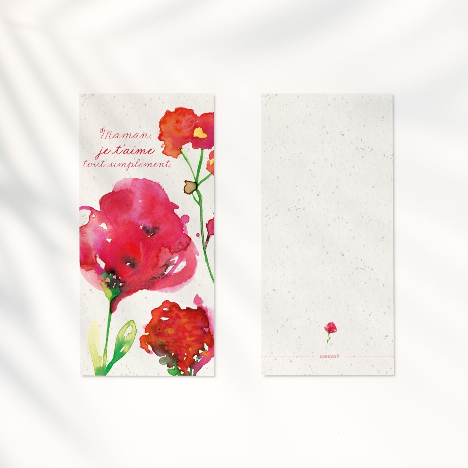 Carte Maman je t'aime - Papier ananas