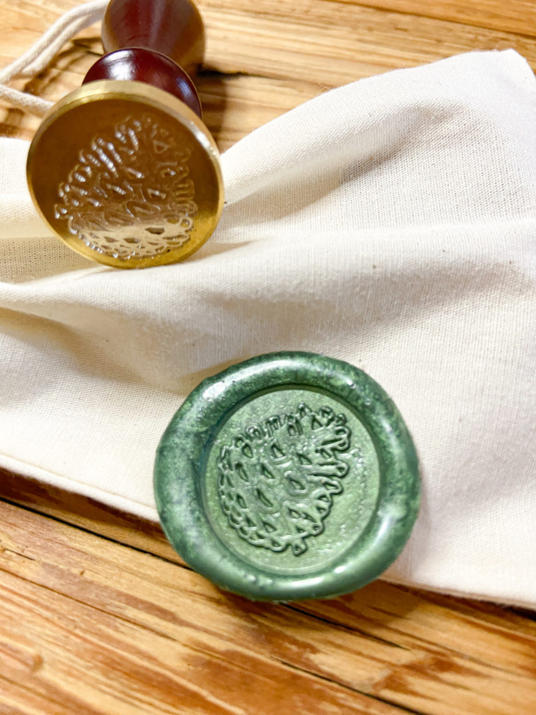 Ensemble sceau pomme de pin - Papier ananas